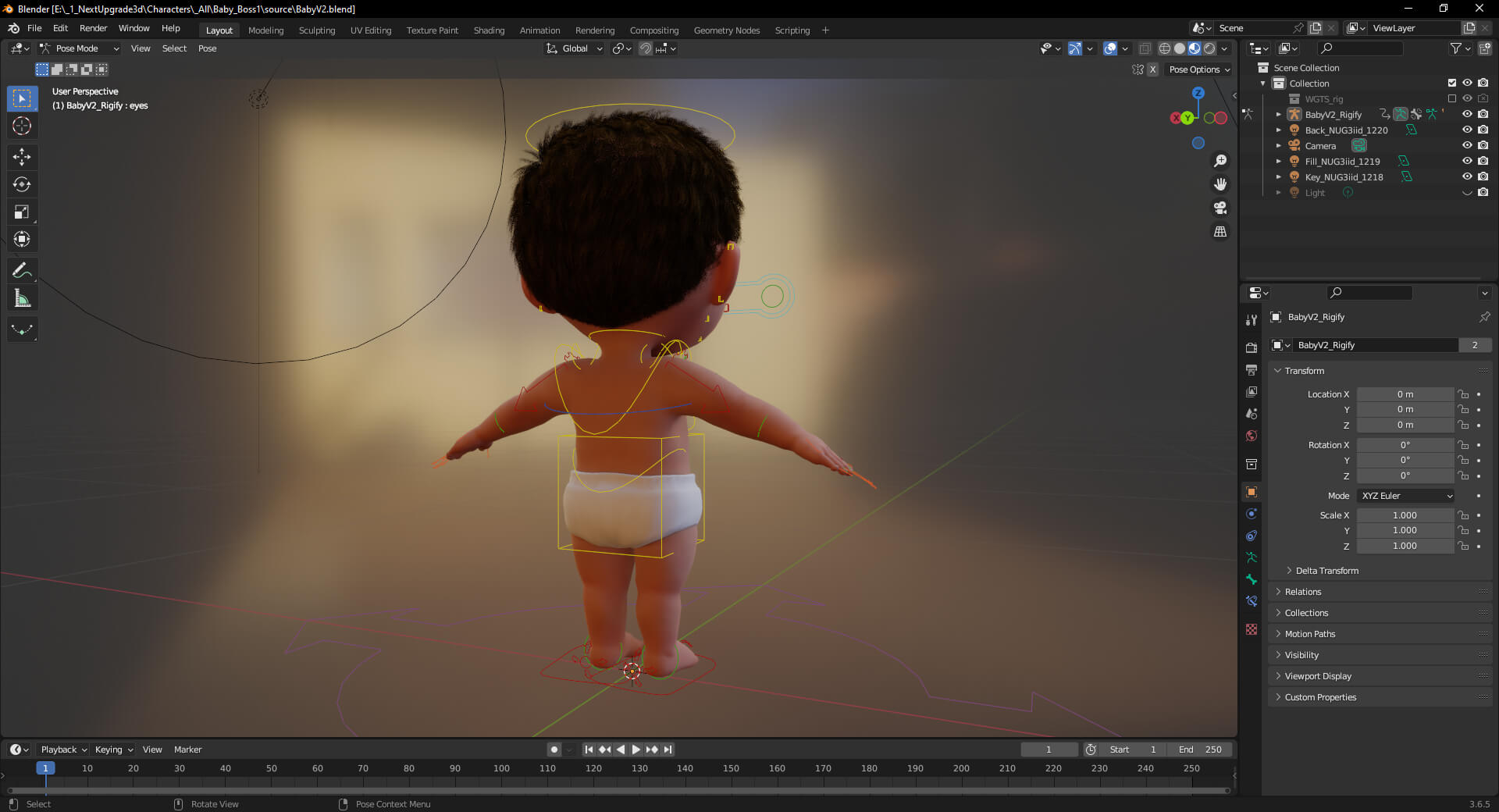 Cartoon Baby Character - 3D Model by Elegant Mesh 3D