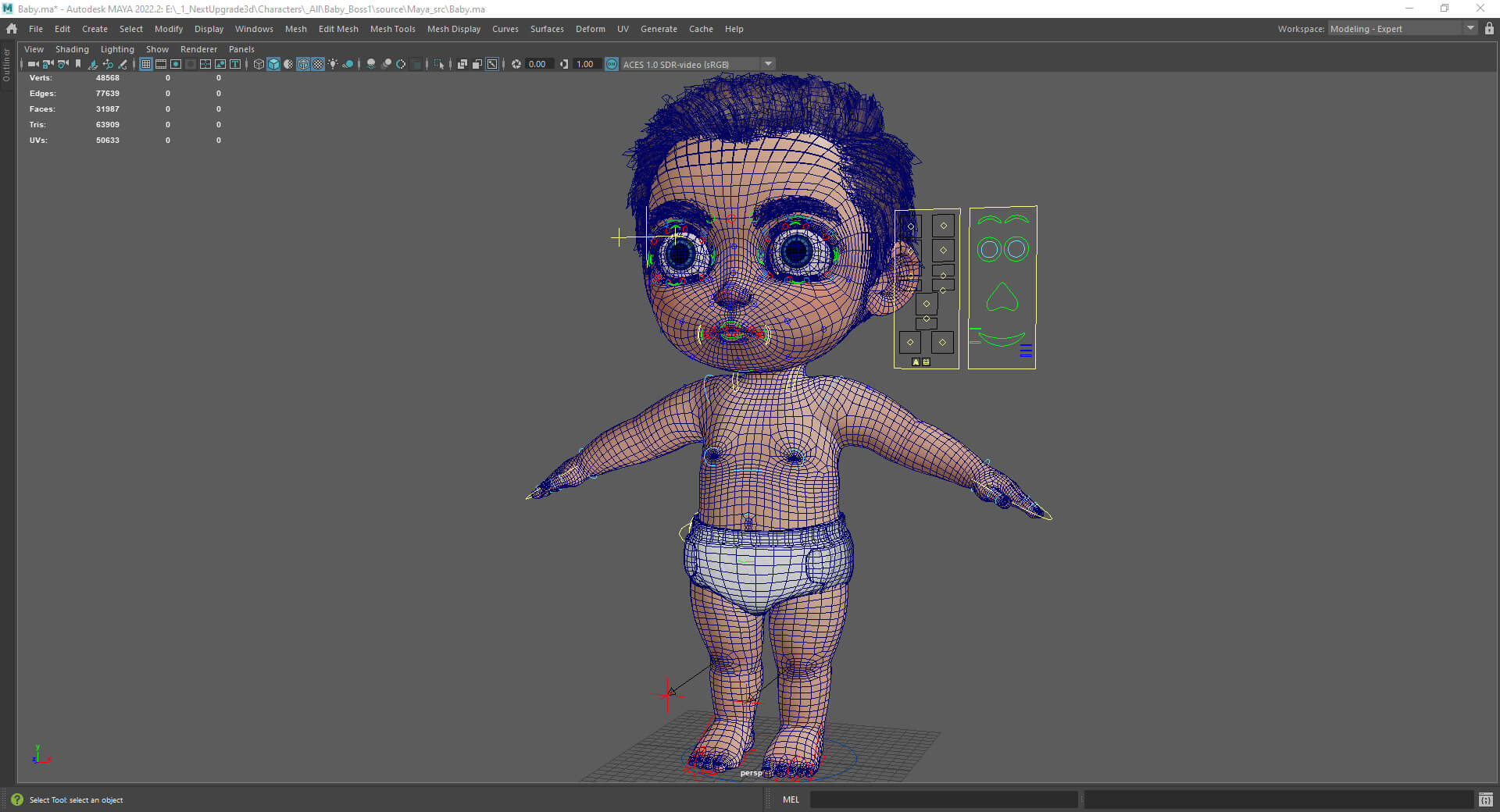 Cartoon Baby Character - 3D Model by Elegant Mesh 3D