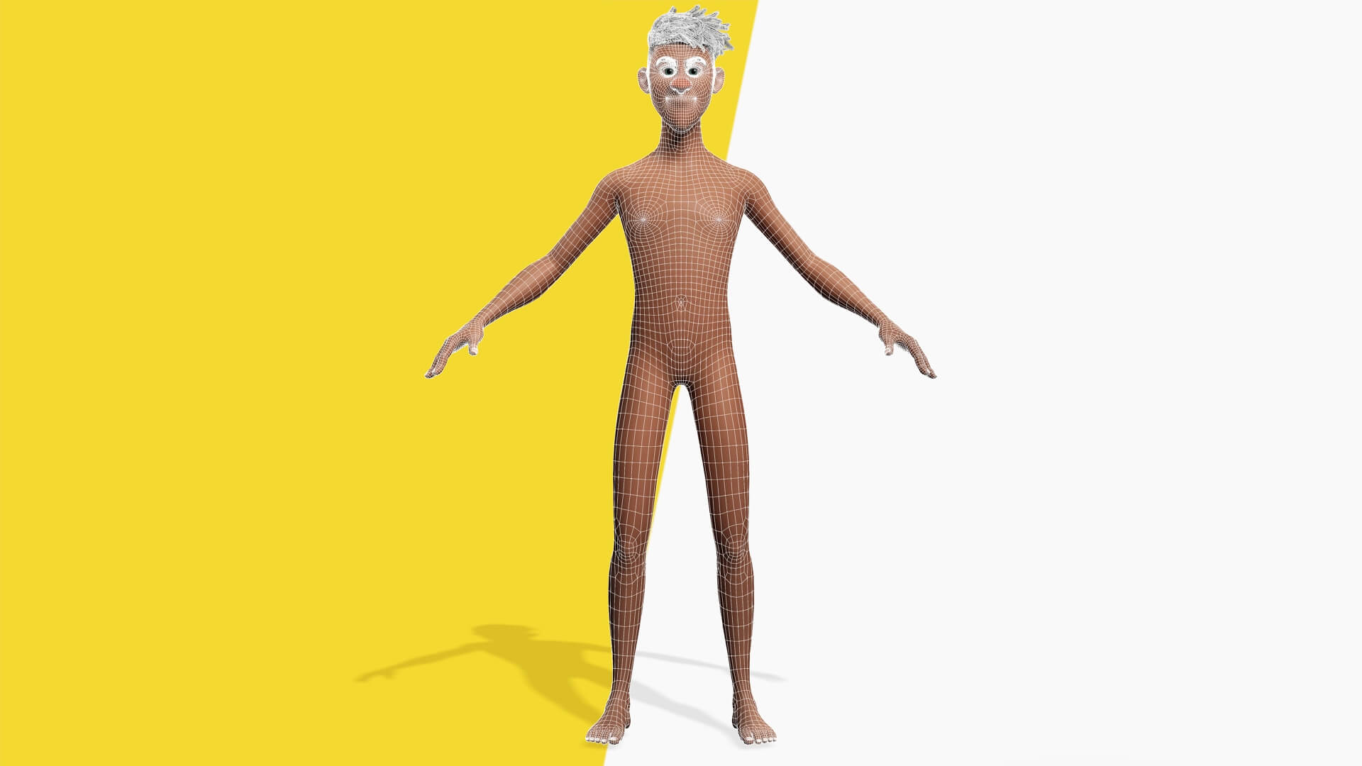 Black Teen Man Cartoon Character - 3D Model by Elegant Mesh 3D