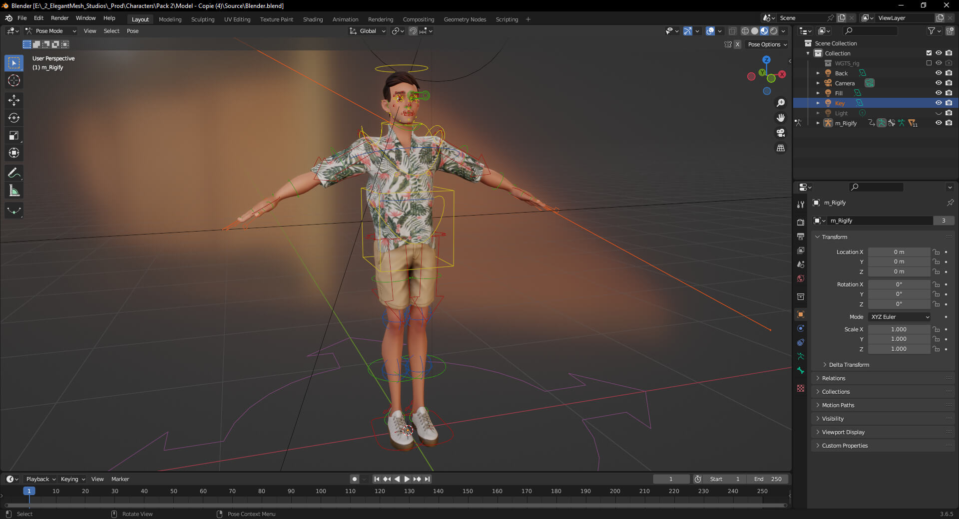 Stylized Dancing Cartoon Man - 3D Model by Elegant Mesh 3D