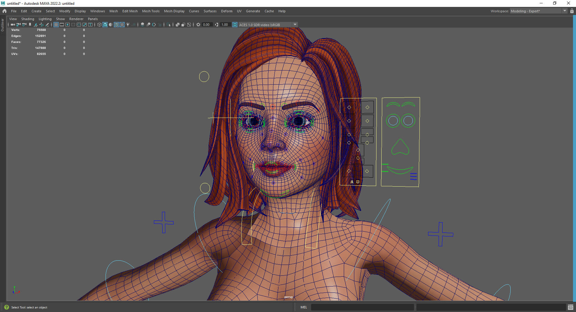 Lovely Cartoon Girl - 3D Model by Elegant Mesh 3D