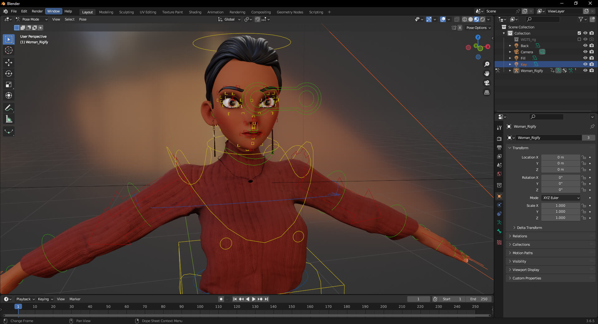 Cartoon Woman With Casual Winter Clothes - 3D Model by Elegant Mesh 3D