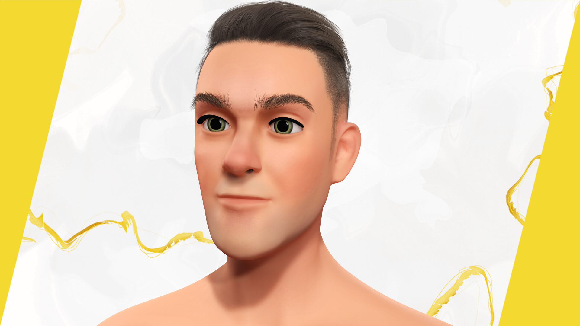 Casual Male in Turtle-Neck 3D Model by Elegant Mesh 3D