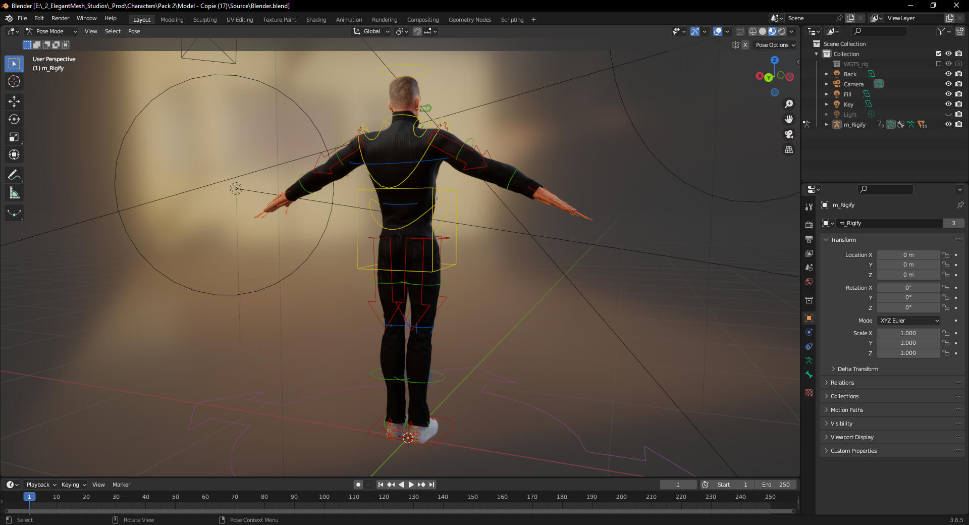 Casual Male in Turtle-Neck 3D Model by Elegant Mesh 3D