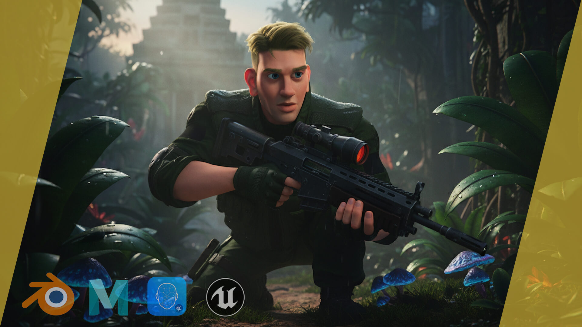 Character in Military Uniform - 3D Model by Elegant Mesh 3D