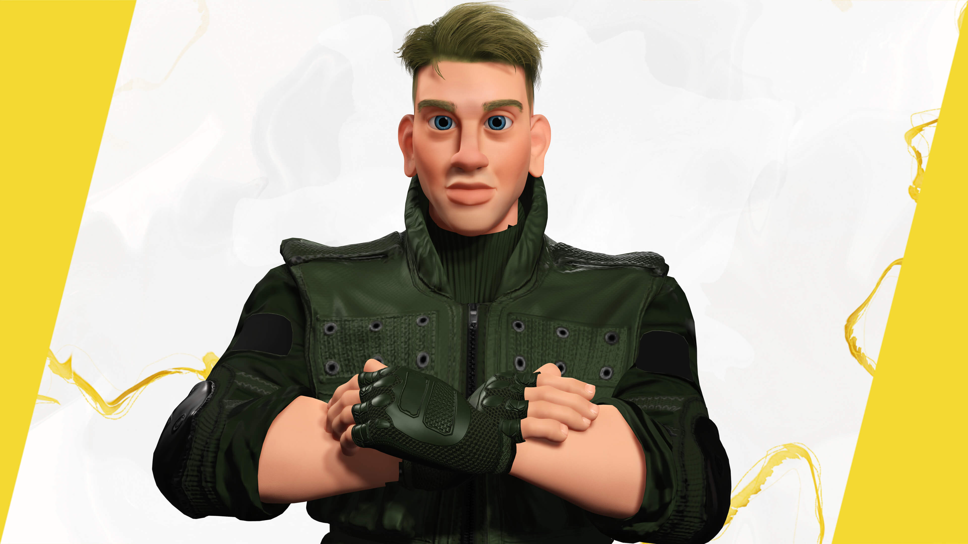 Character in Military Uniform Artistic Realism - 3D Model by Elegant ...