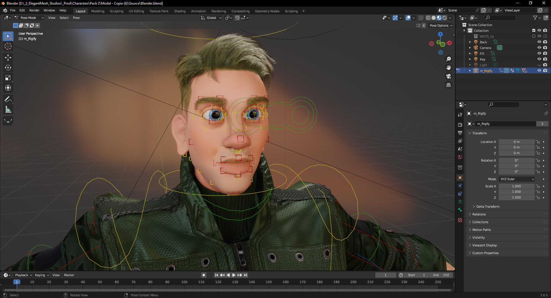 Character in Military Uniform - 3D Model by Elegant Mesh 3D