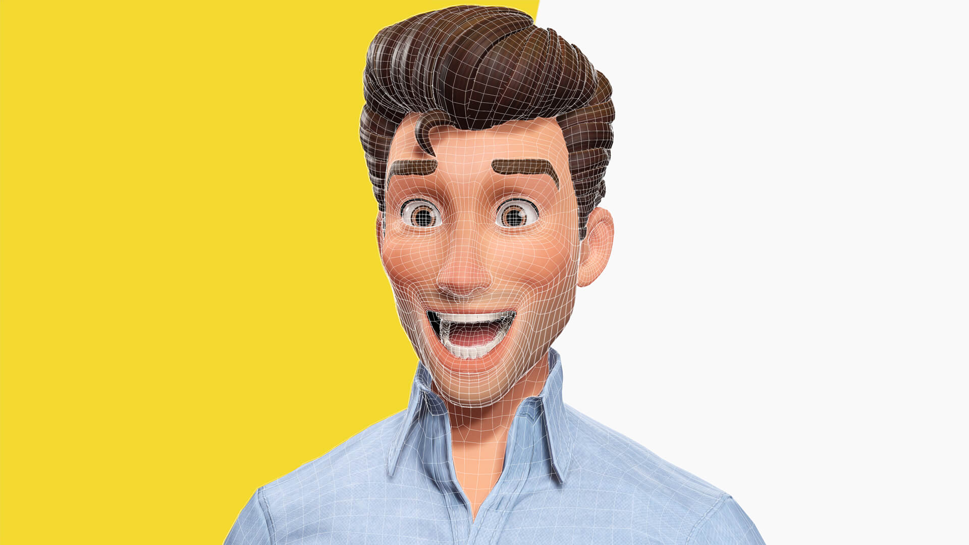 Classic Cartoon Man Character - 3D Model by Elegant Mesh 3D