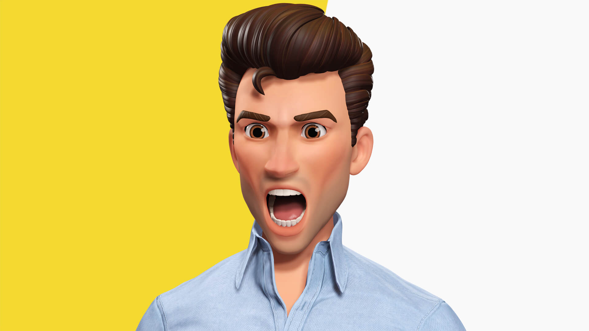 Classic Cartoon Man Character - 3D Model by Elegant Mesh 3D