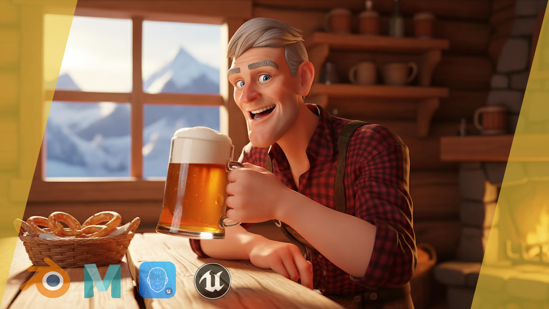 Stylized Lumberjack Character - 3D Model by Elegant Mesh 3D