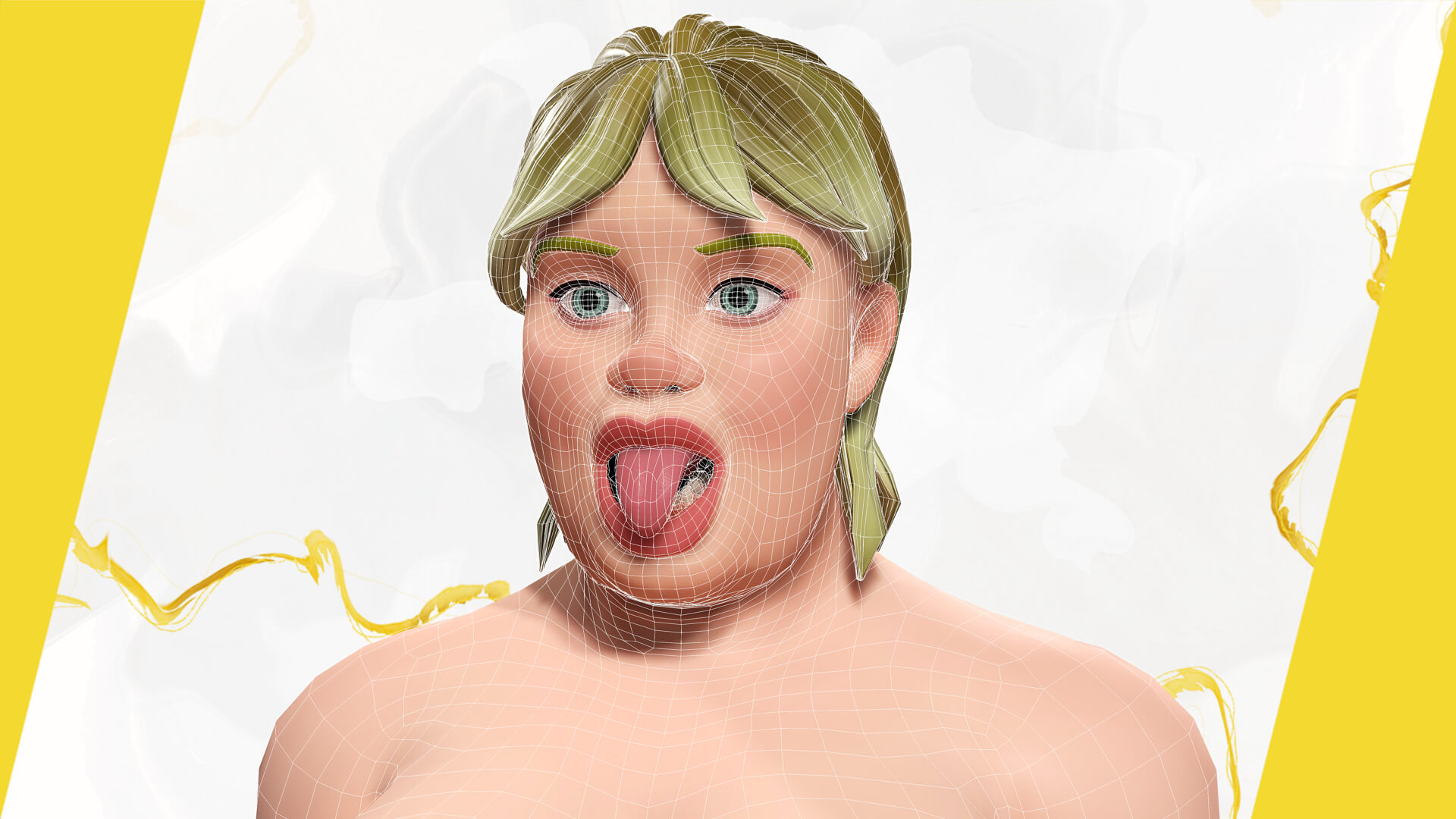 Curvy Swimsuit Female Character Plus-Size Stylized Characte 3D Model by ...