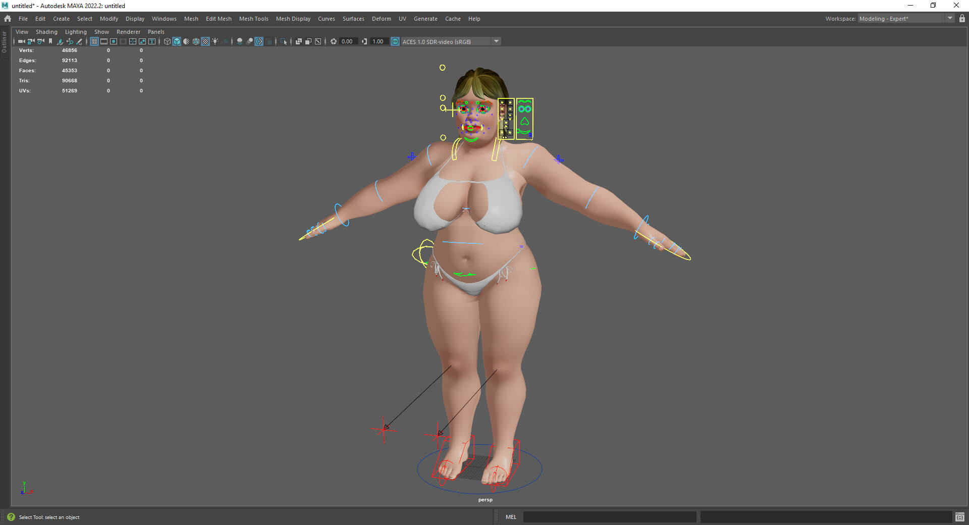Curvy Swimsuit Female Character Plus-Size Stylized Characte 3D Model by Elegant Mesh 3D