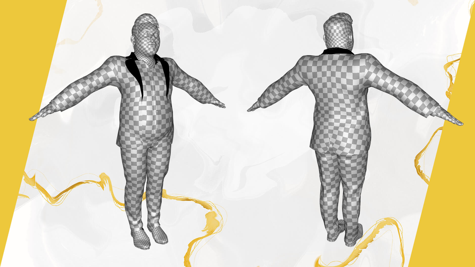 Elegant Black Man Standing Cartoon High-Quality Character 3D Model by ...