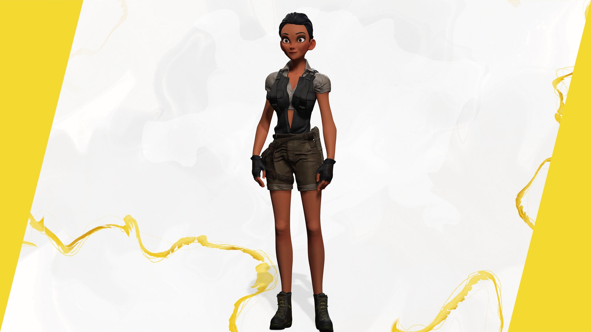 Stylized Adventurous Black Woman - 3D Model by Elegant Mesh 3D