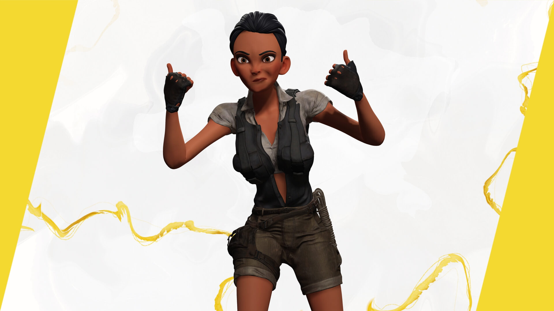 Stylized Adventurous Black Woman - 3D Model by Elegant Mesh 3D