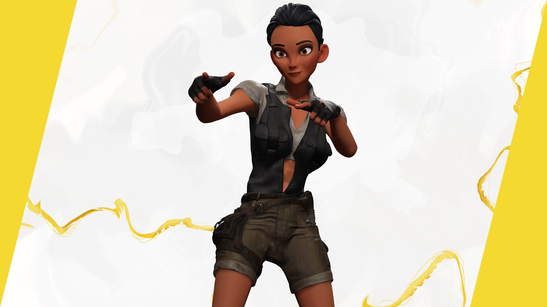 Stylized Adventurous Black Woman - 3D Model by Elegant Mesh 3D