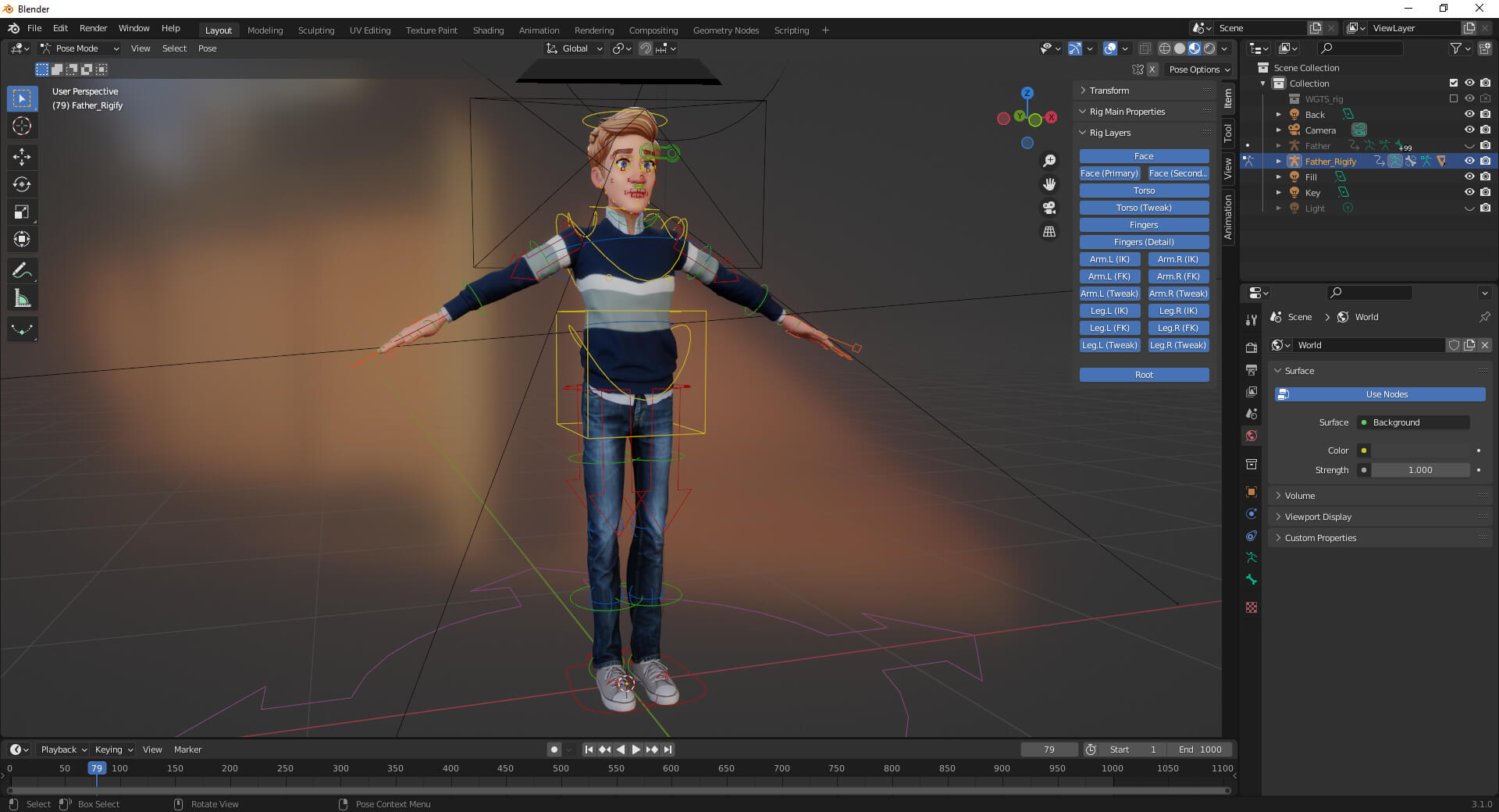 Father Cartoon Character - 3D Model by Elegant Mesh 3D