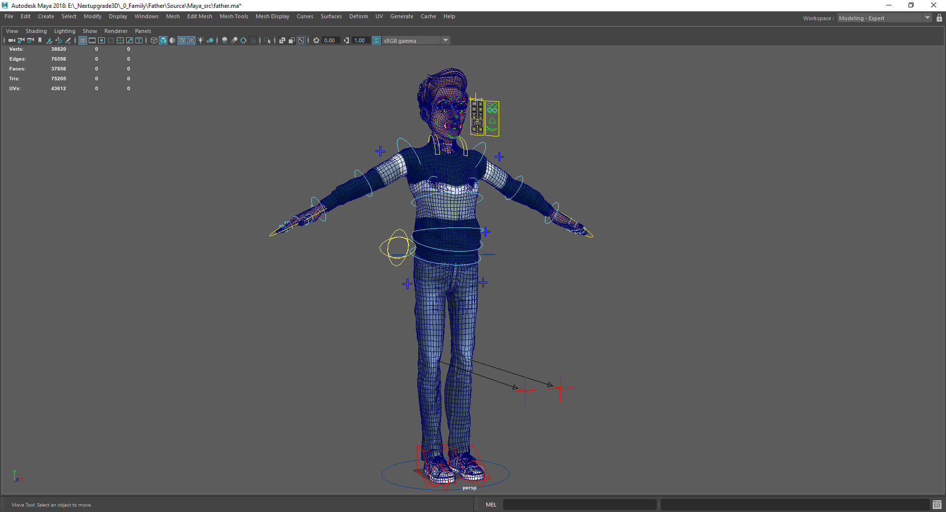 Father Cartoon Character - 3D Model by Elegant Mesh 3D
