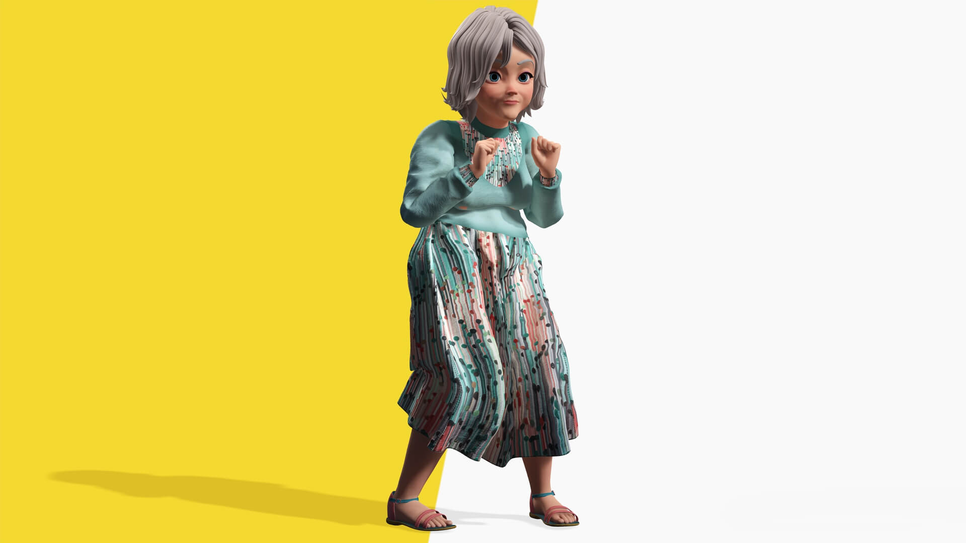 Grandma Cartoon Character - 3D Model by Elegant Mesh 3D