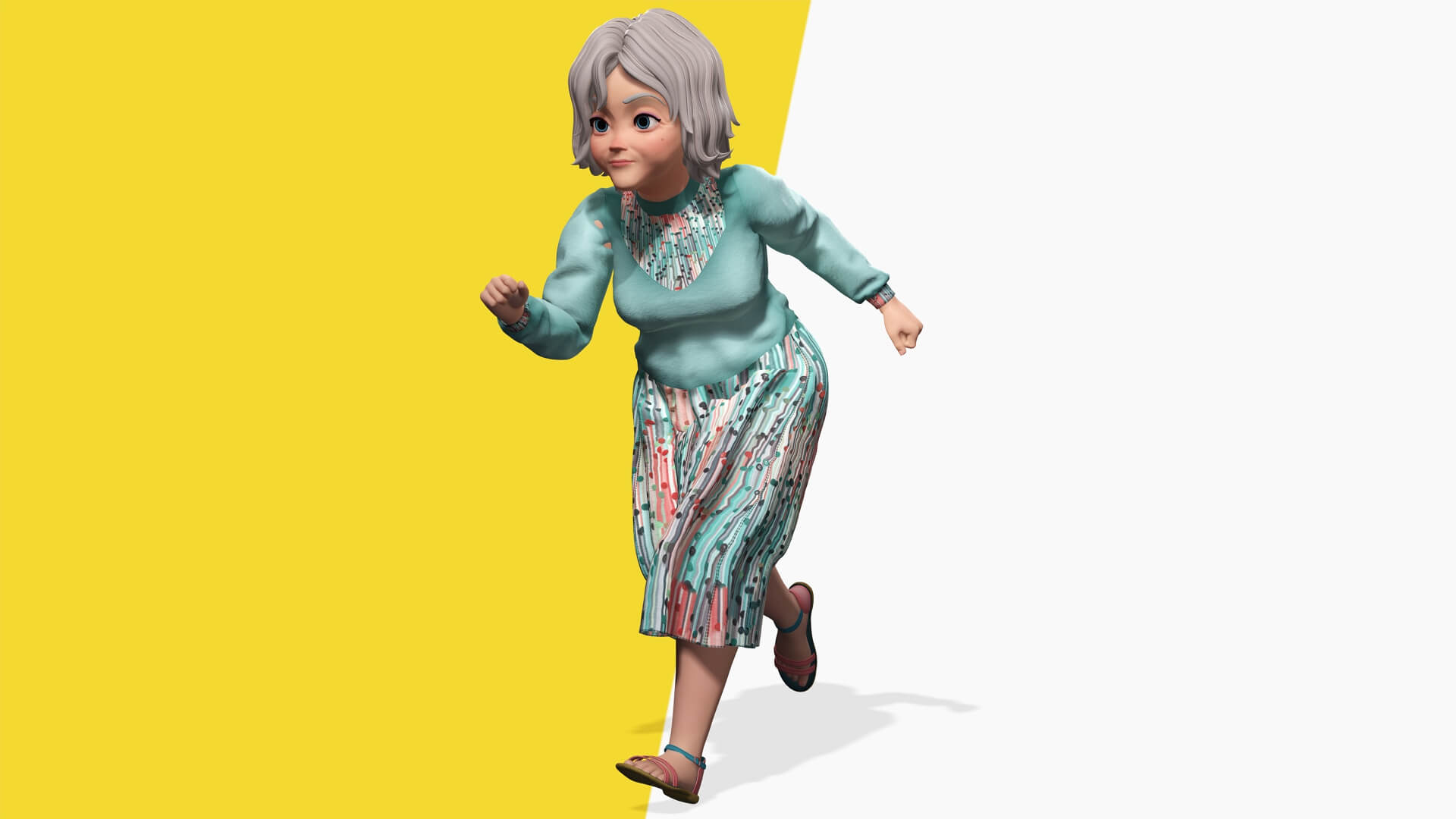 Grandma Cartoon Character - 3D Model by Elegant Mesh 3D