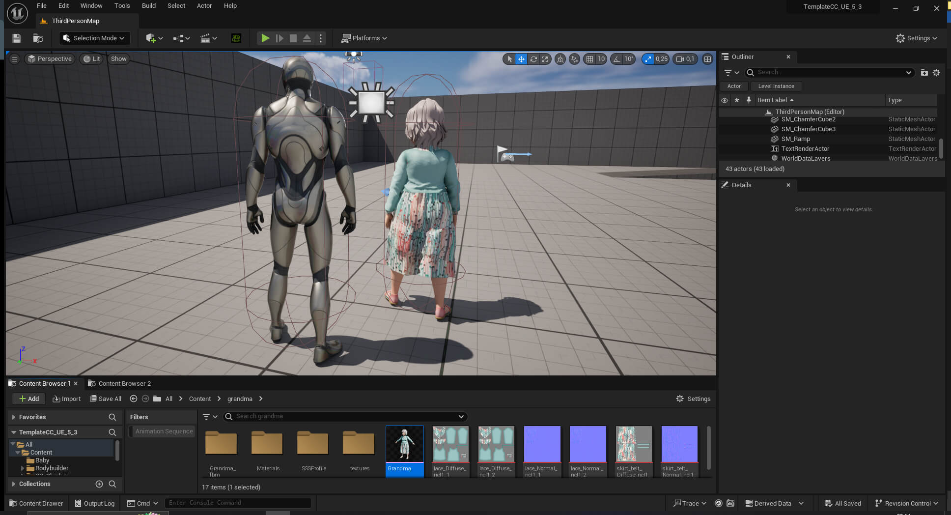 Grandma Cartoon Character - 3D Model by Elegant Mesh 3D
