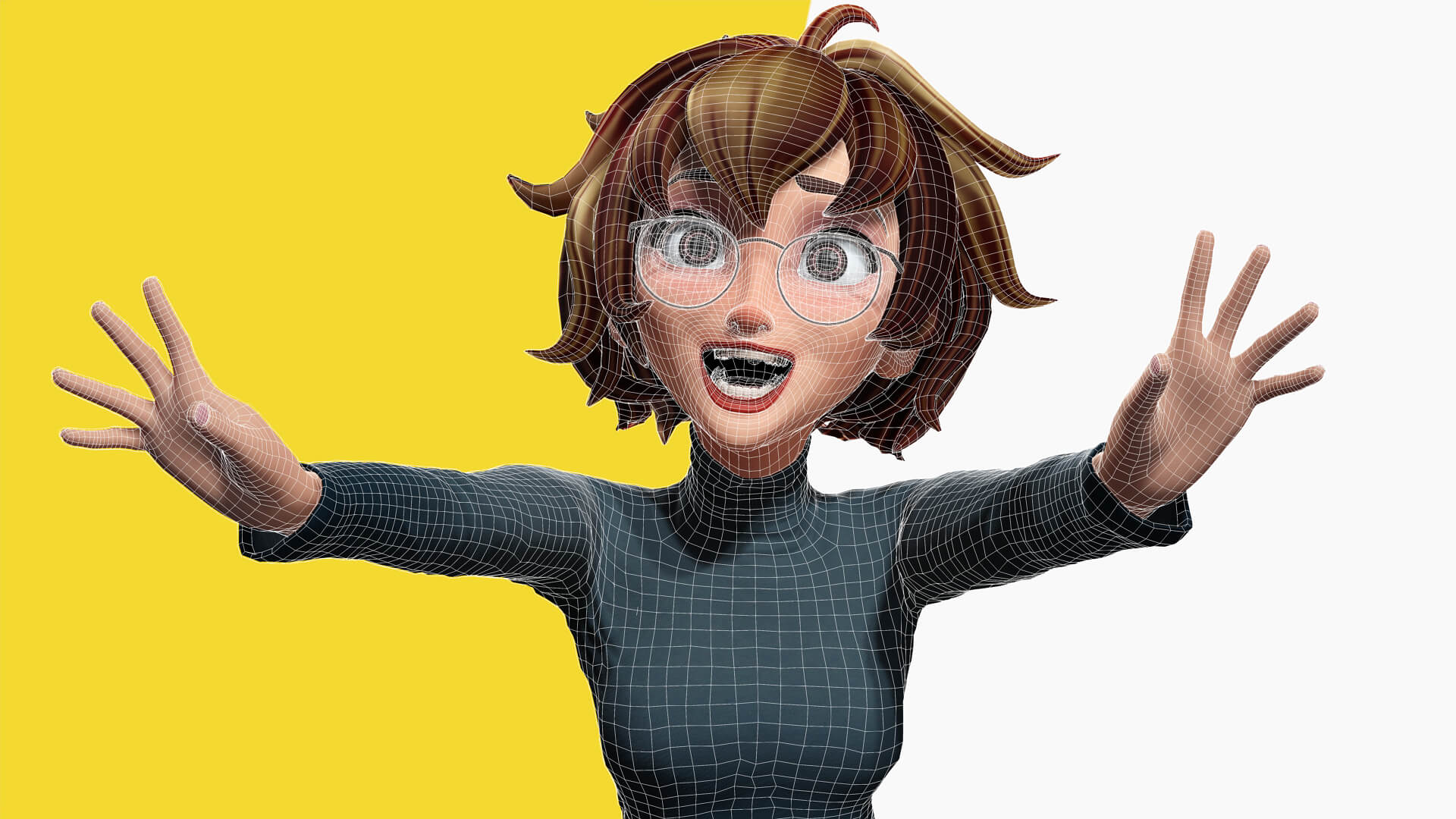 Mother Cartoon Woman Character - 3D Model by Elegant Mesh 3D