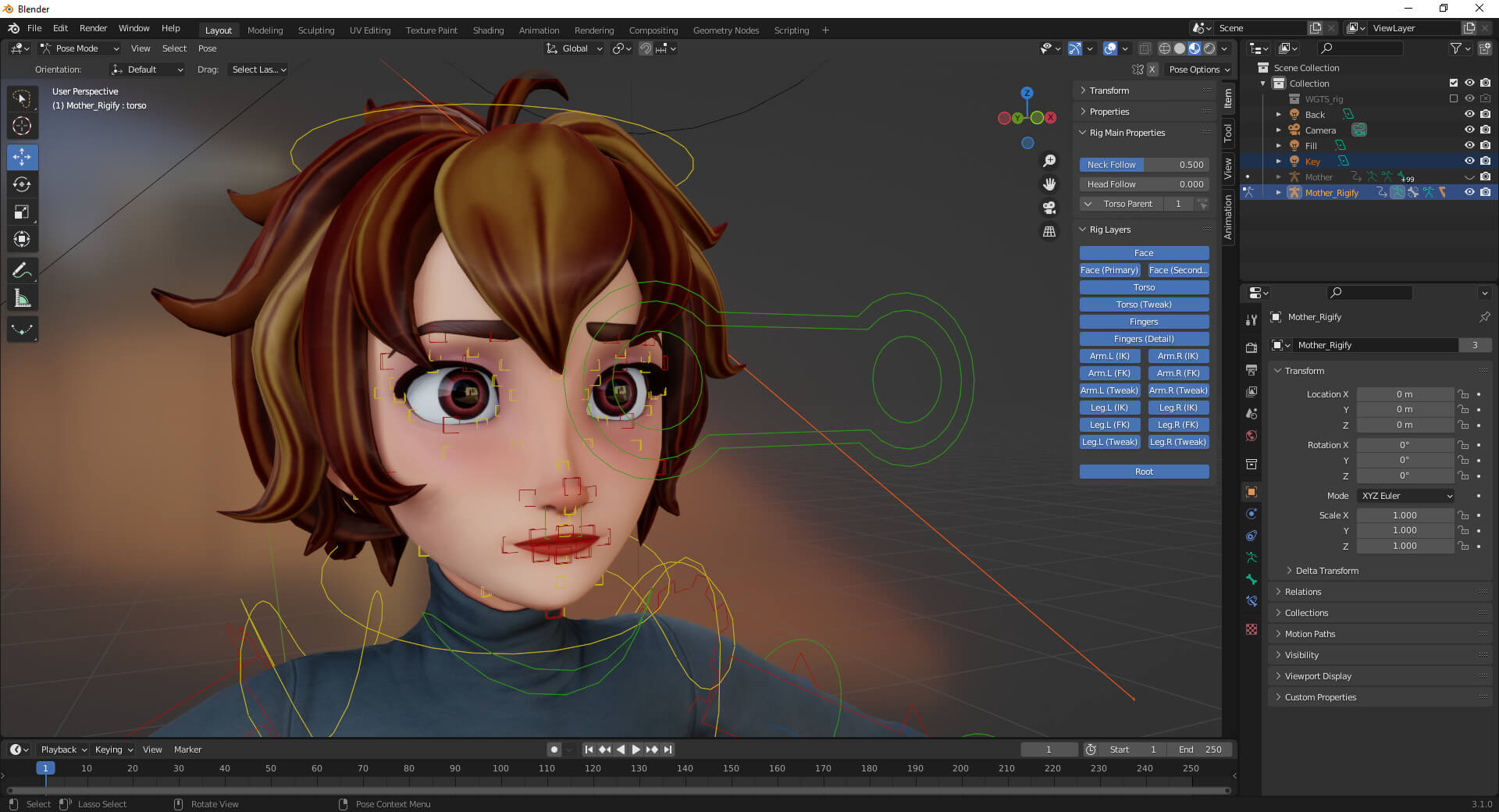 Mother Cartoon Woman Character - 3D Model by Elegant Mesh 3D