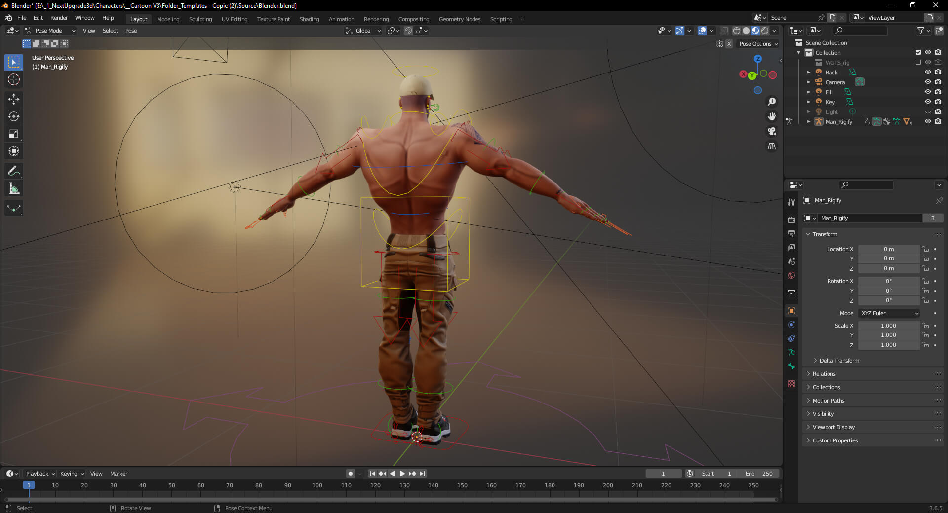 Muscle Stylized Strongman Bodyguard Commander - 3D Model by Elegant Mesh 3D
