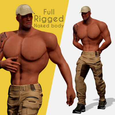 Stylized Strongman Character - 3D Model by Elegant Mesh 3D