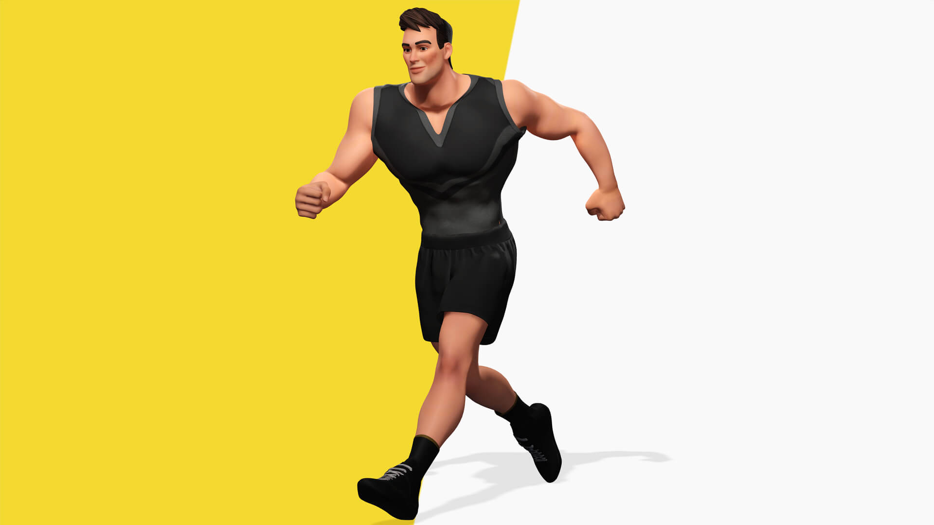 Muscular Sportsman Athlete Rigged Stylized Fit Male Model FI by Elegant ...