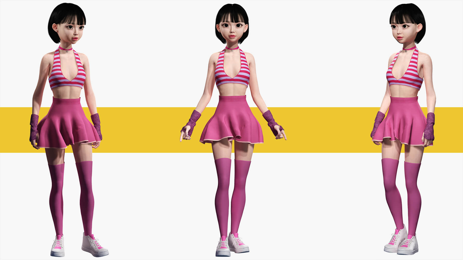 Naked Girl Asian Woman 3d Model By Elegant Mesh 3d