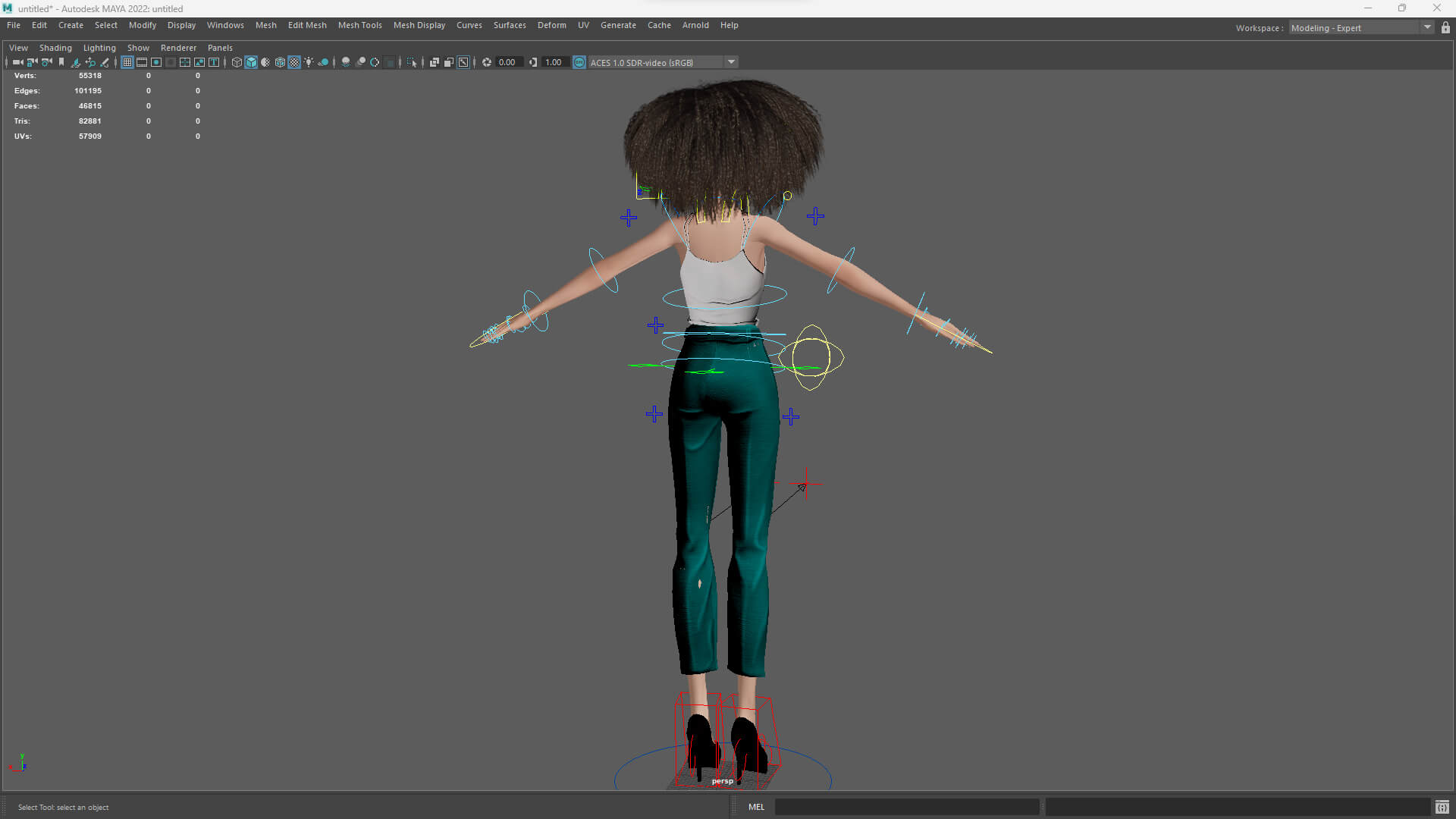 Natural Curly Hair Rigged Stylized 3D Female Expressive Char by Elegant ...