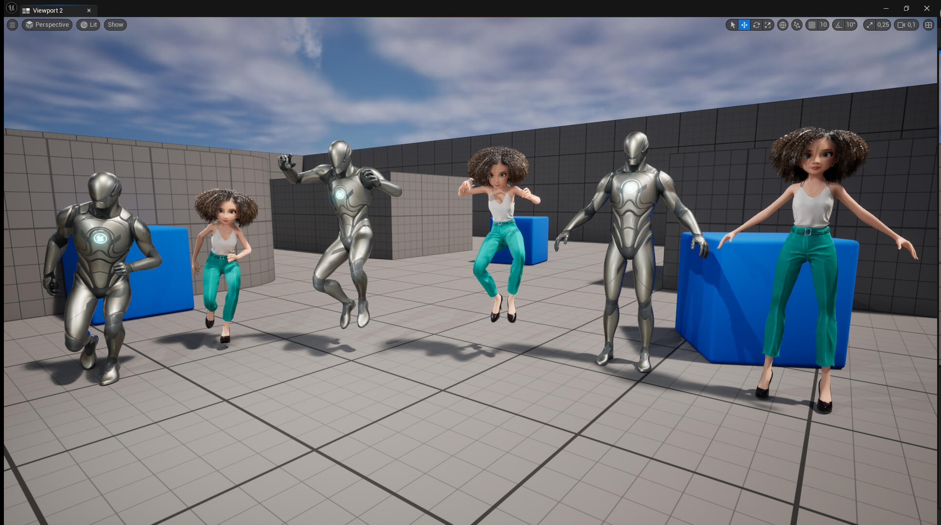 Natural Curly Hair Rigged Stylized 3D Female Expressive Char by Elegant ...