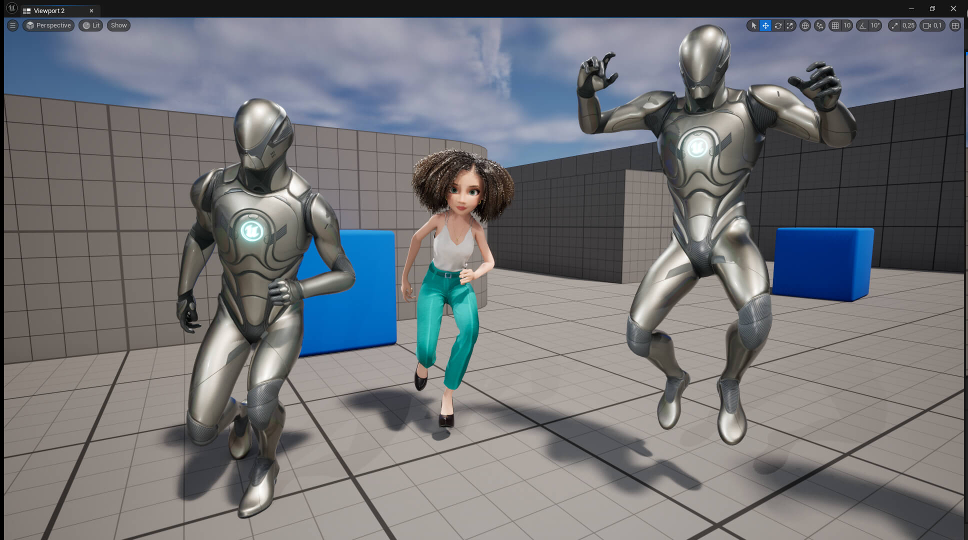 Natural Curly Hair Rigged Stylized 3D Female Expressive Char by Elegant ...