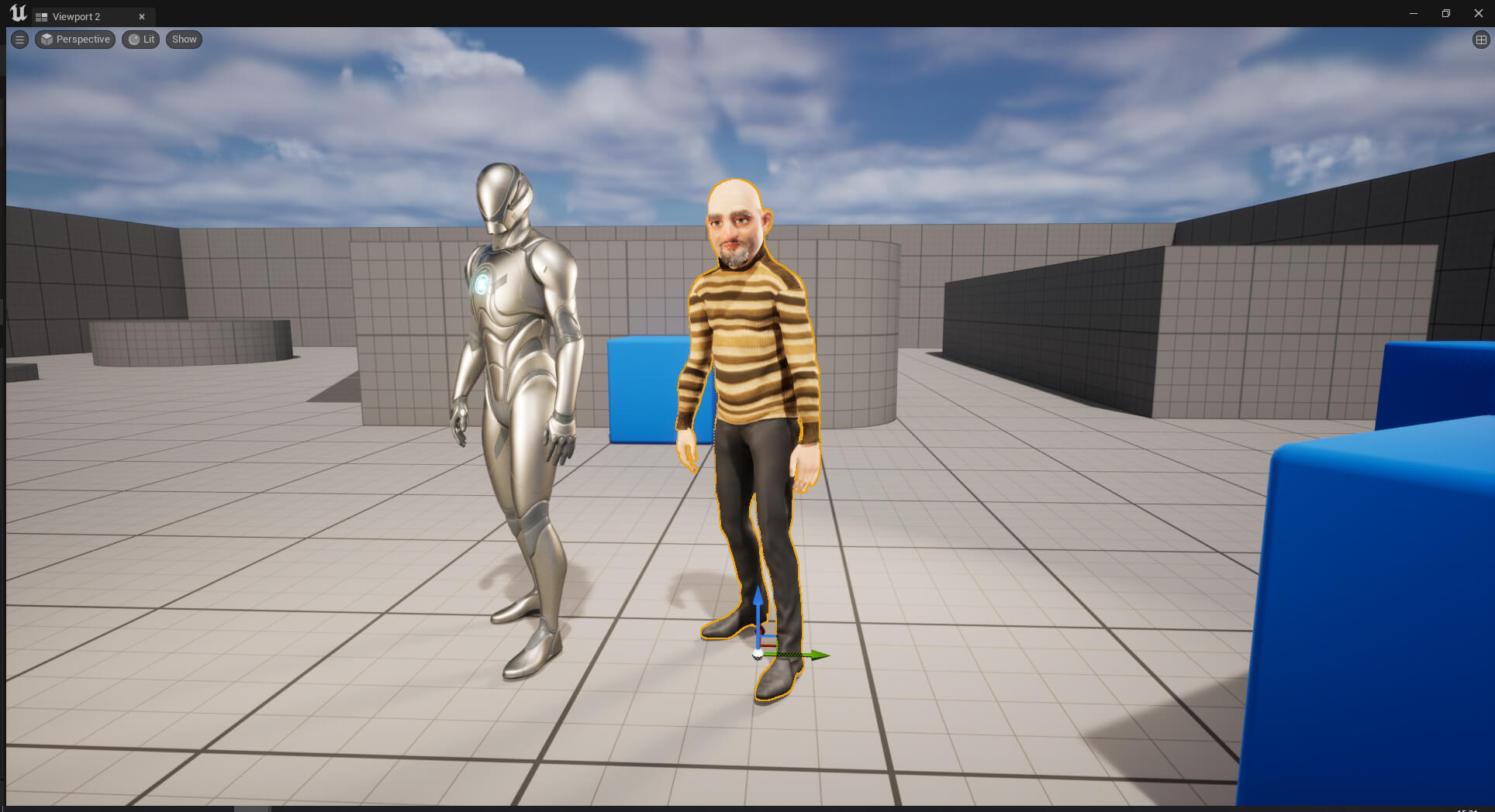 Old Man Cartoon Character Advanced Character Model by Elegant Mesh 3D