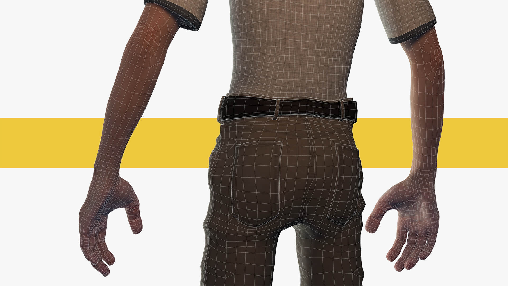 Old Man Cartoon Character Realtime - 3D Model by Elegant Mesh 3D