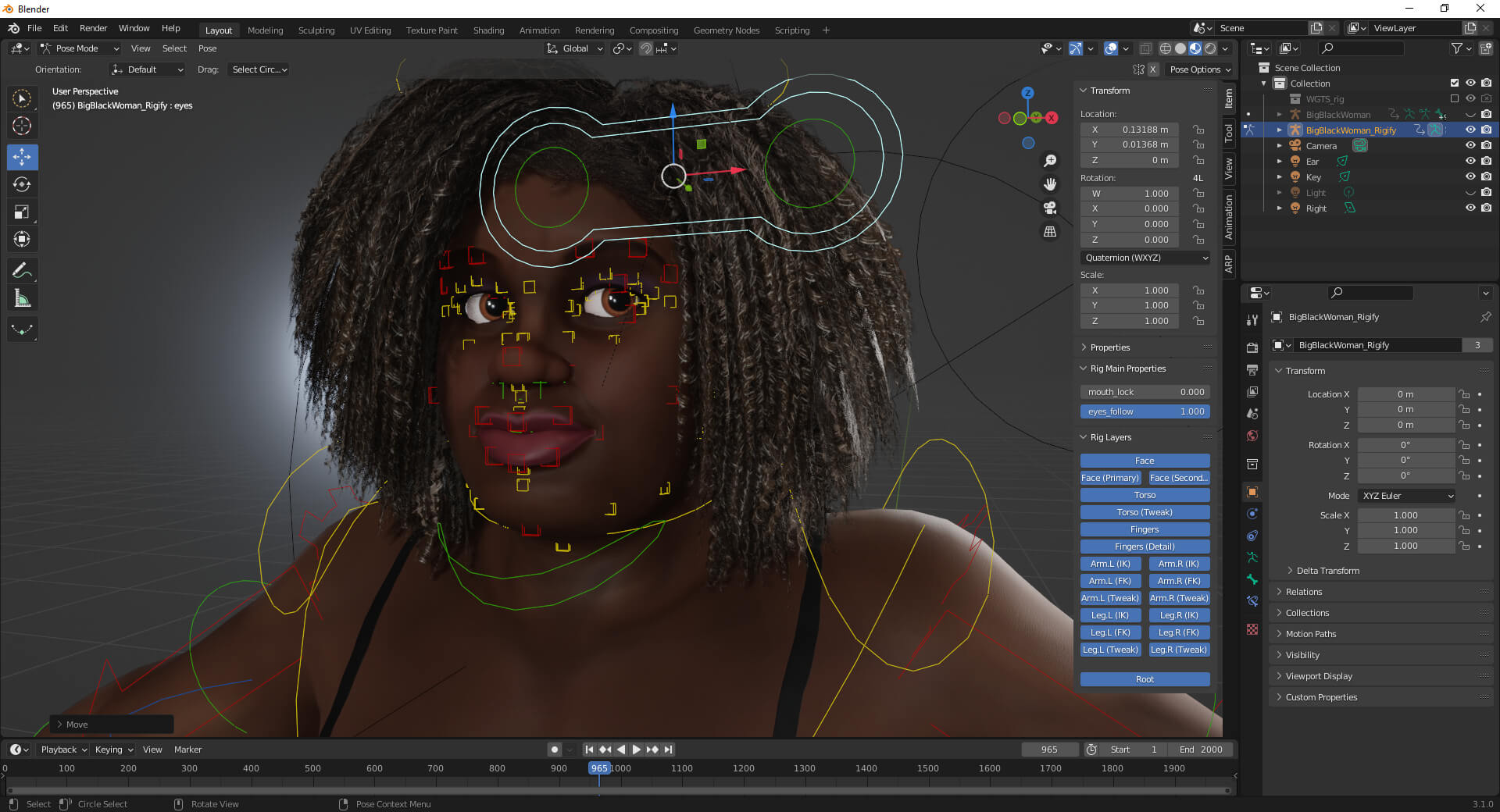 Plus Sized Female Cartoon Character - 3D Model by Elegant Mesh 3D