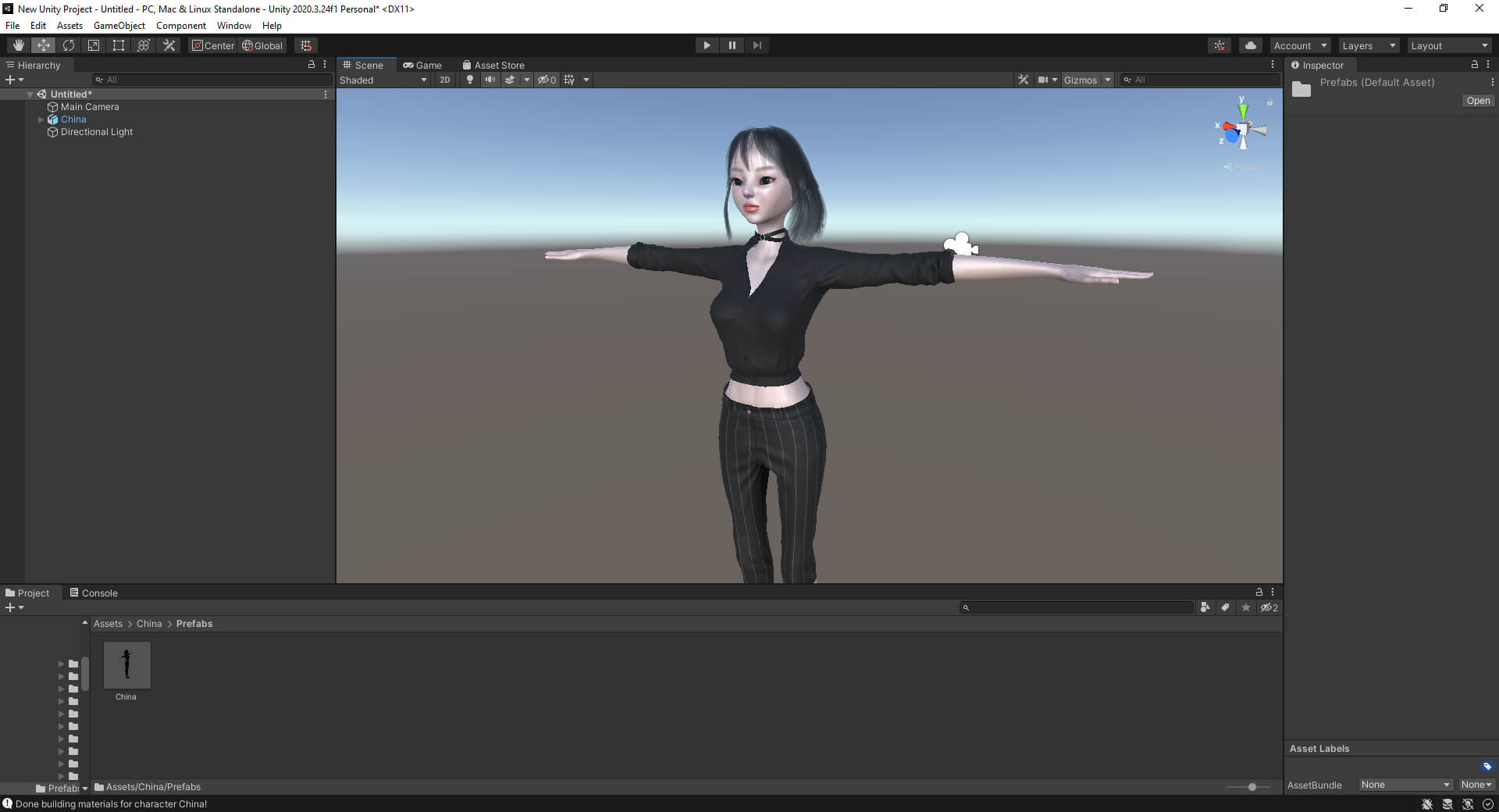 Asian Woman Cartoon Character - 3D Model by Elegant Mesh 3D