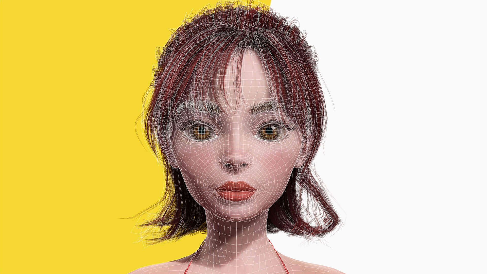 Red Hair Stylized Cartoon Character - 3D Model by Elegant Mesh 3D