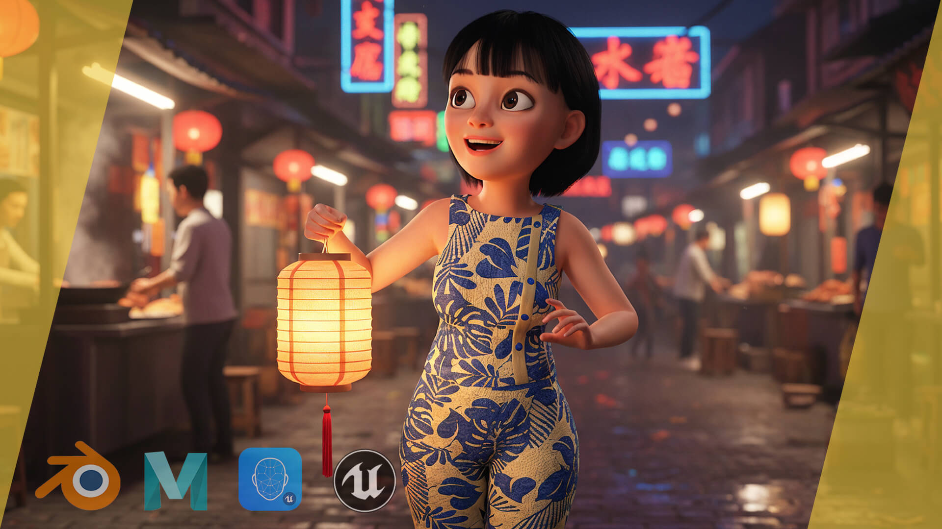 Pretty Girl Cartoon Character 3d Model By Elegant Mesh 3d 4482