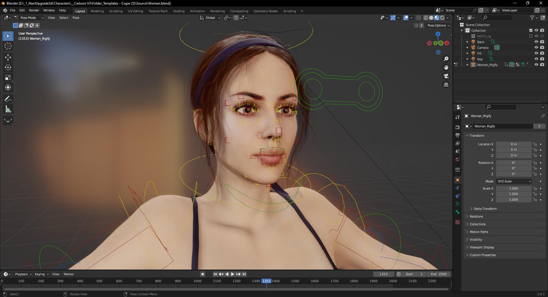 Female Athlete in Sportswear Character - 3D Model by Elegant Mesh 3D