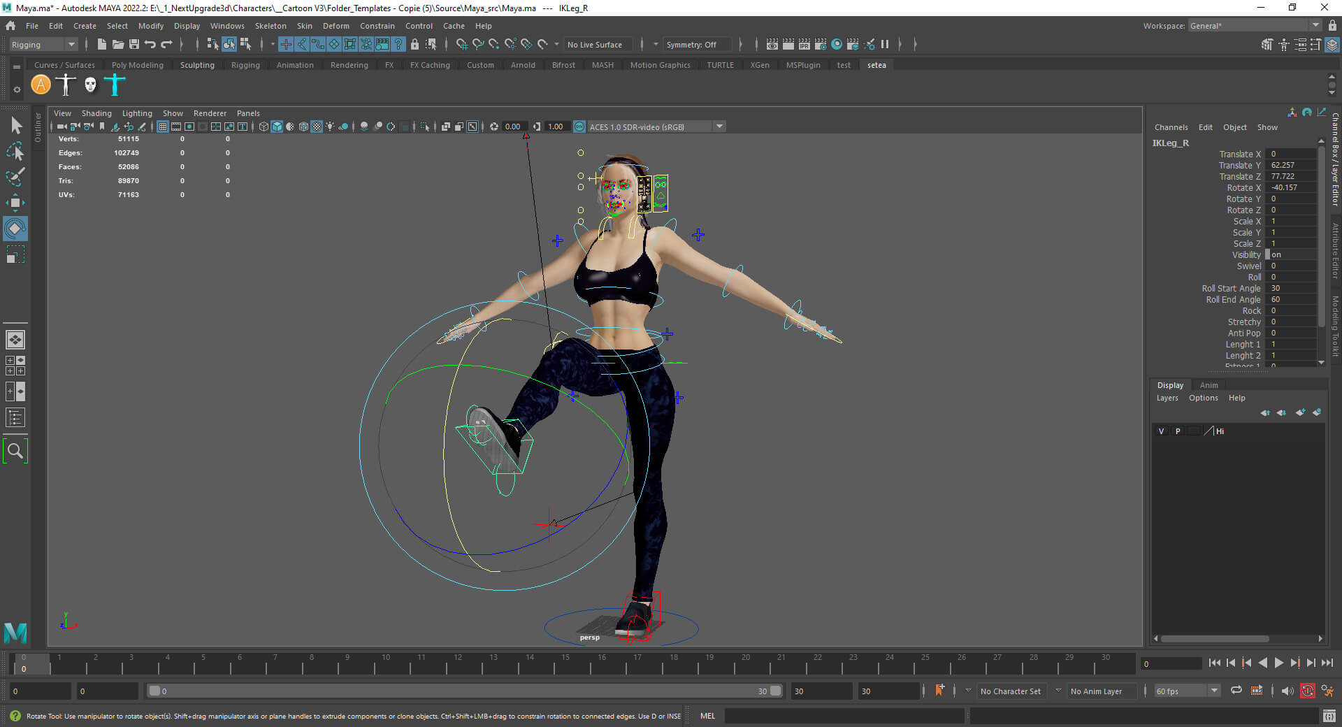 Female Athlete in Sportswear Character - 3D Model by Elegant Mesh 3D