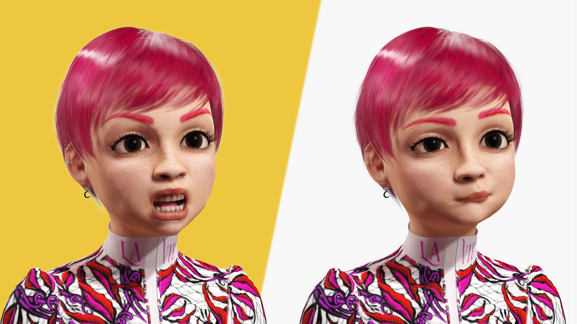 Stylized Cartoon Female - 3D Model by Elegant Mesh 3D