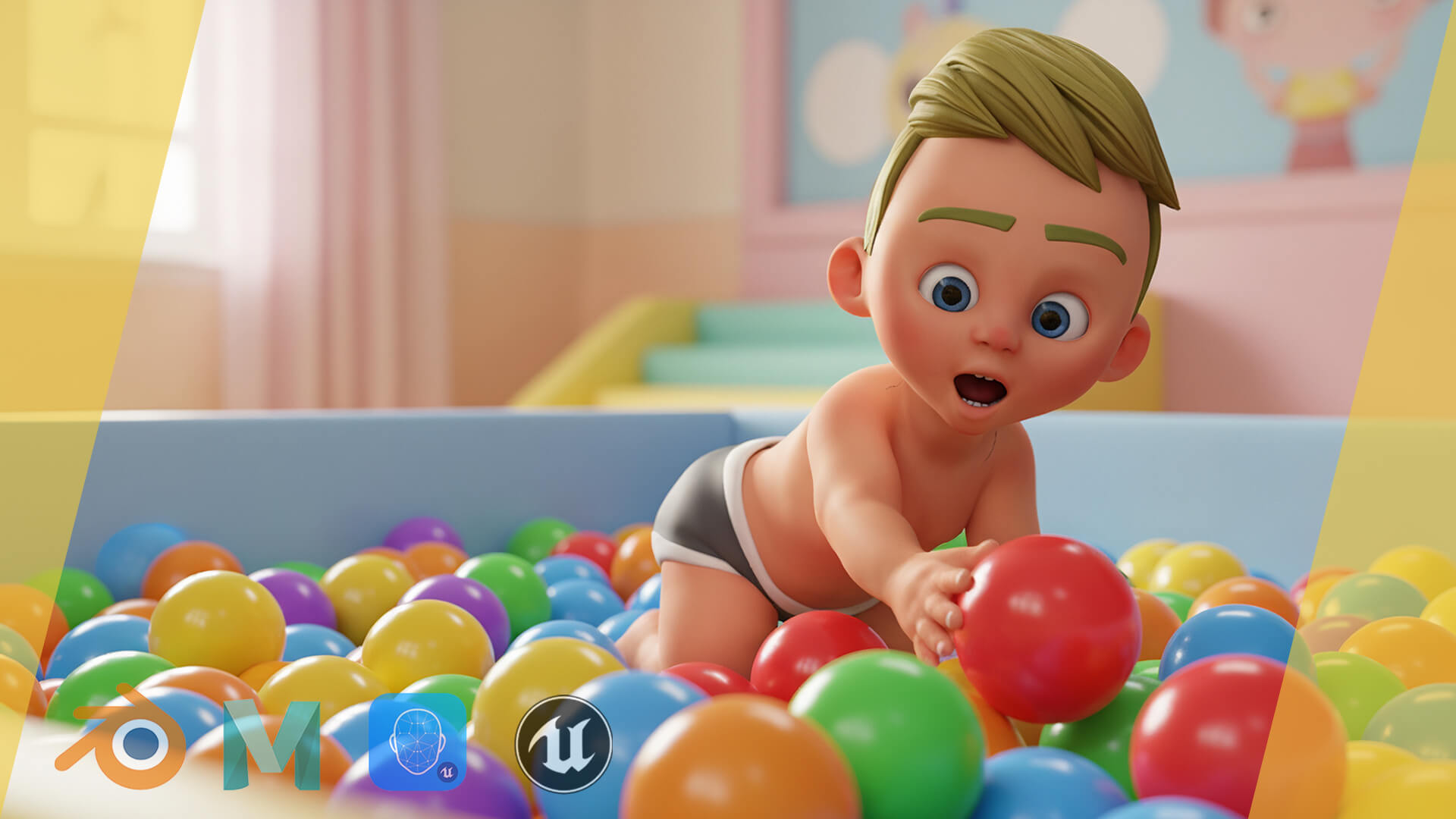 Rigged Boy Little Kid Stylized Anatomy - 3D Model by Elegant Mesh 3D