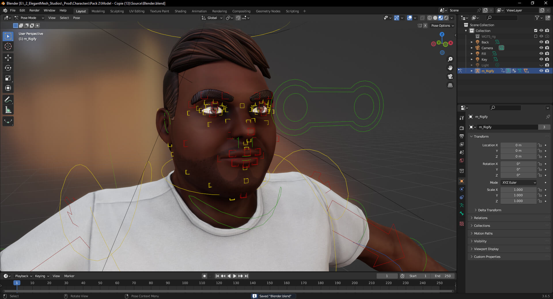 Black Man Cartoon Character - 3D Model by Elegant Mesh 3D