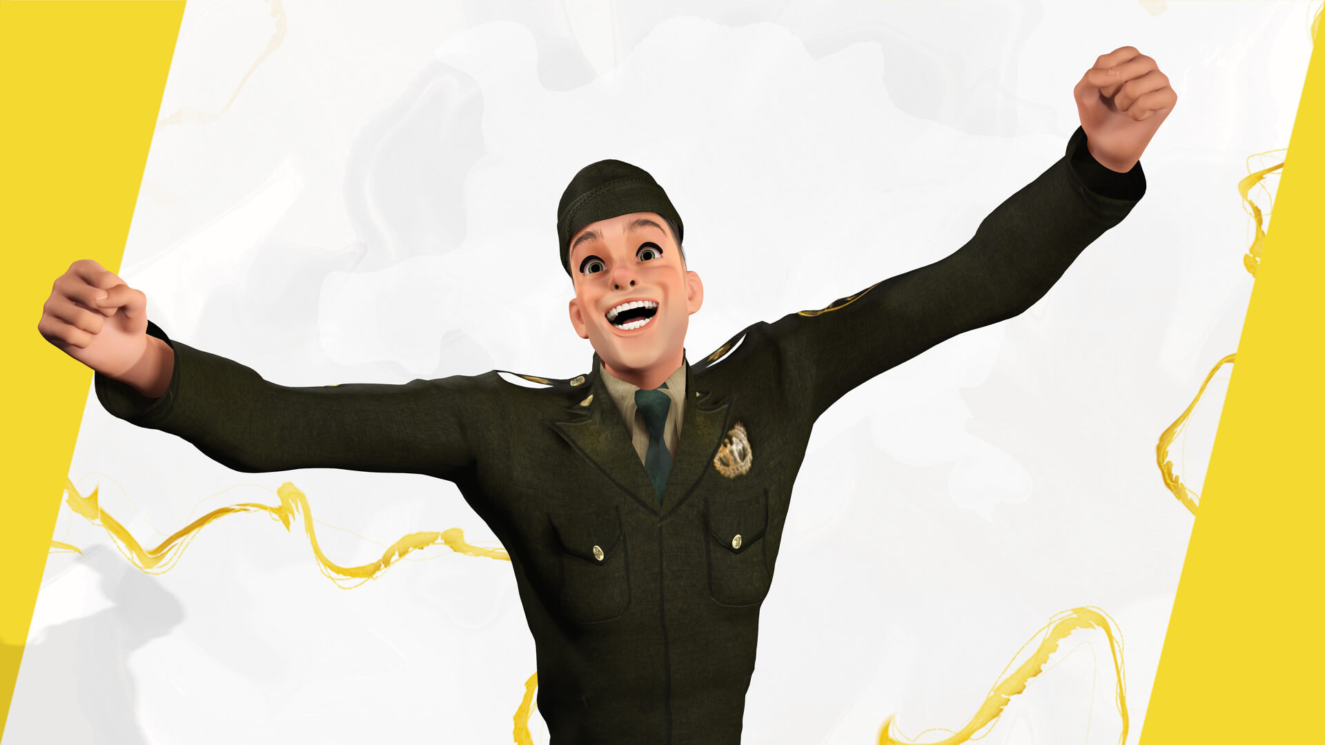 United States Army Soldier Cartoon Character - 3D Model by Elegant Mesh 3D