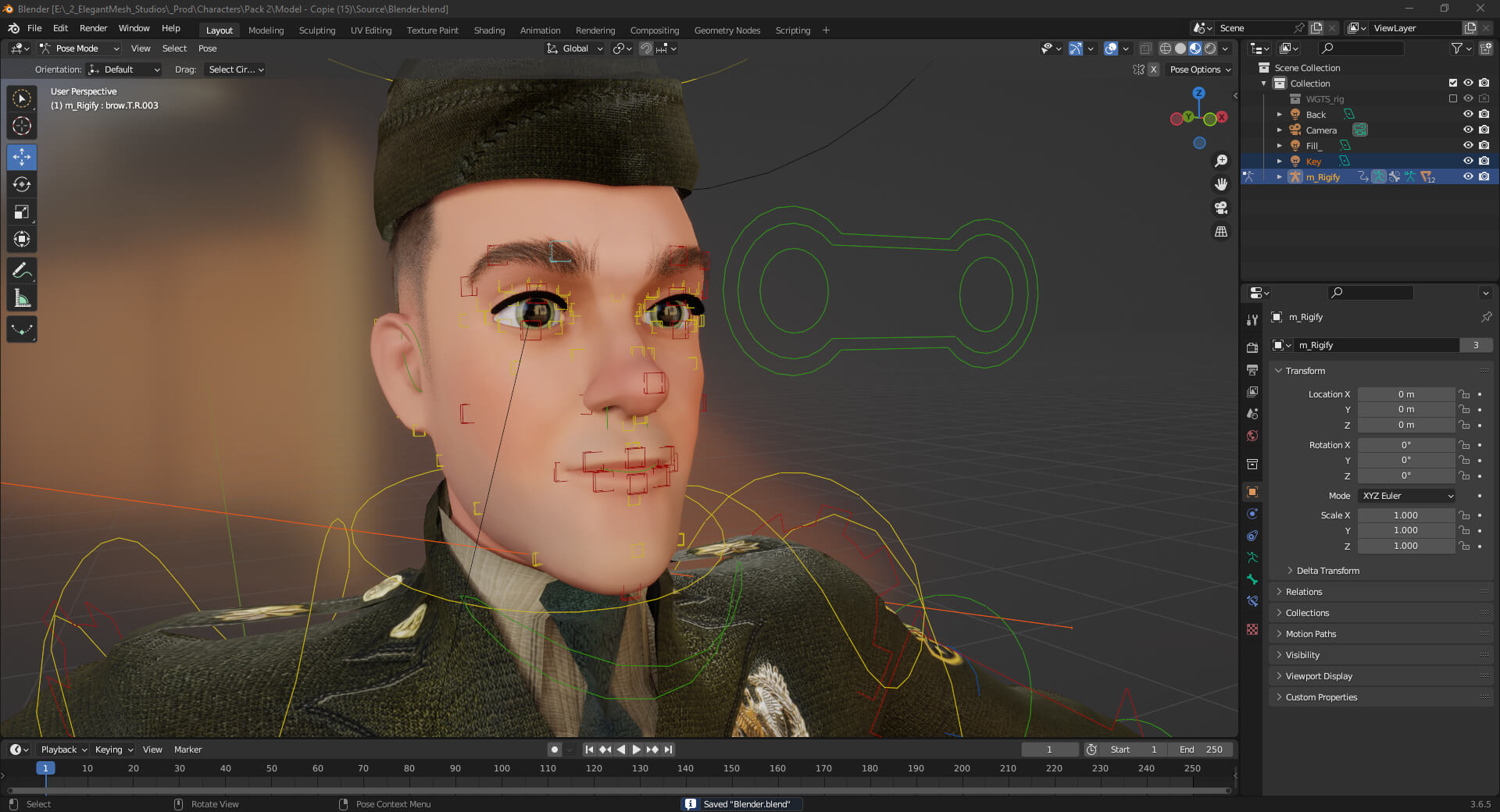 United States Army Soldier Cartoon Character - 3D Model by Elegant Mesh 3D