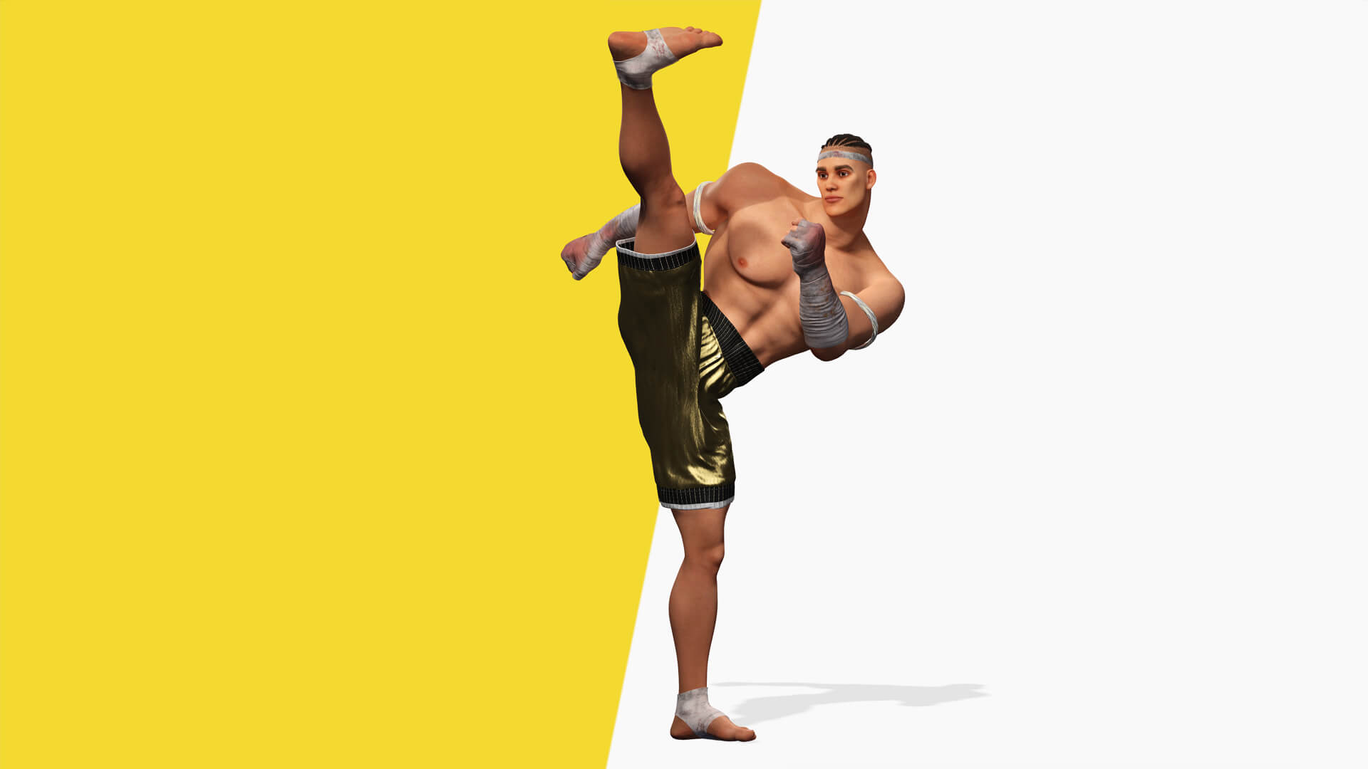 Strong Warrior Rigged Toon Fighter 3D Model Martial A by Elegant Mesh 3D