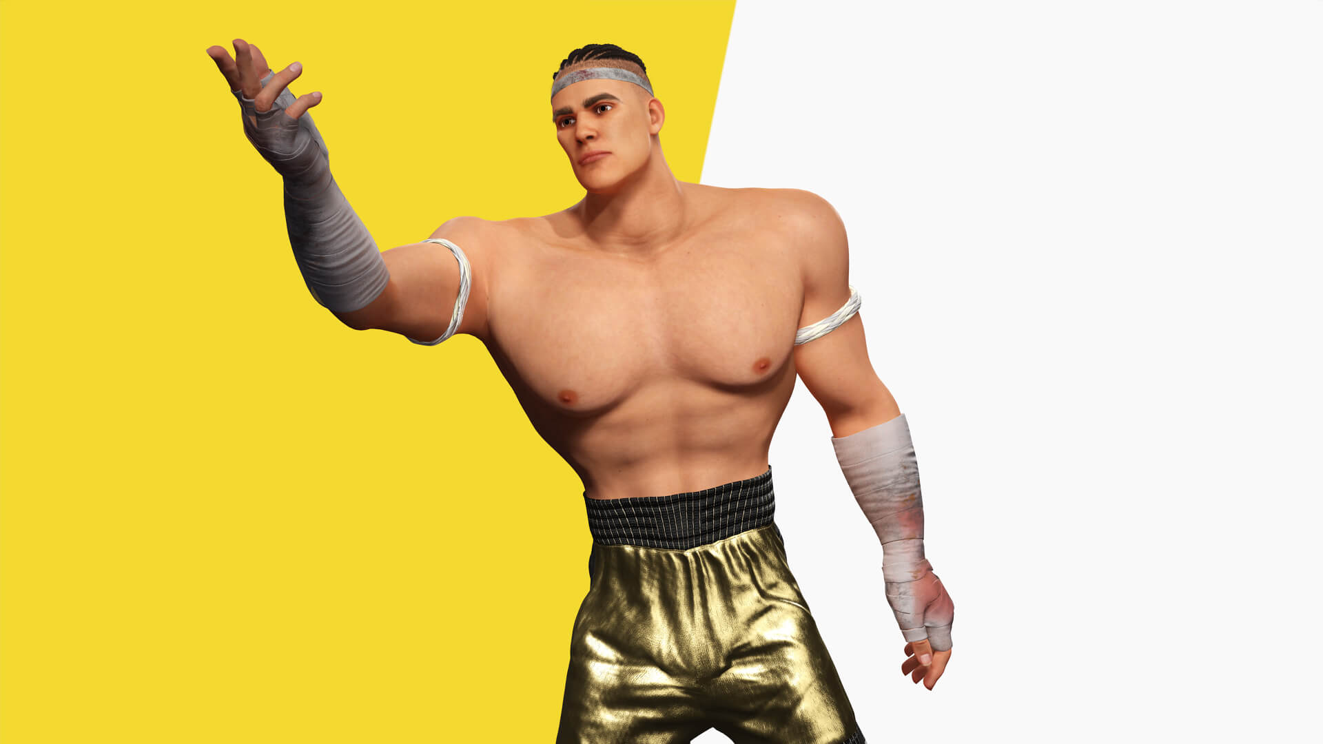 Strong Warrior Rigged Toon Fighter 3D Model Martial A by Elegant Mesh 3D