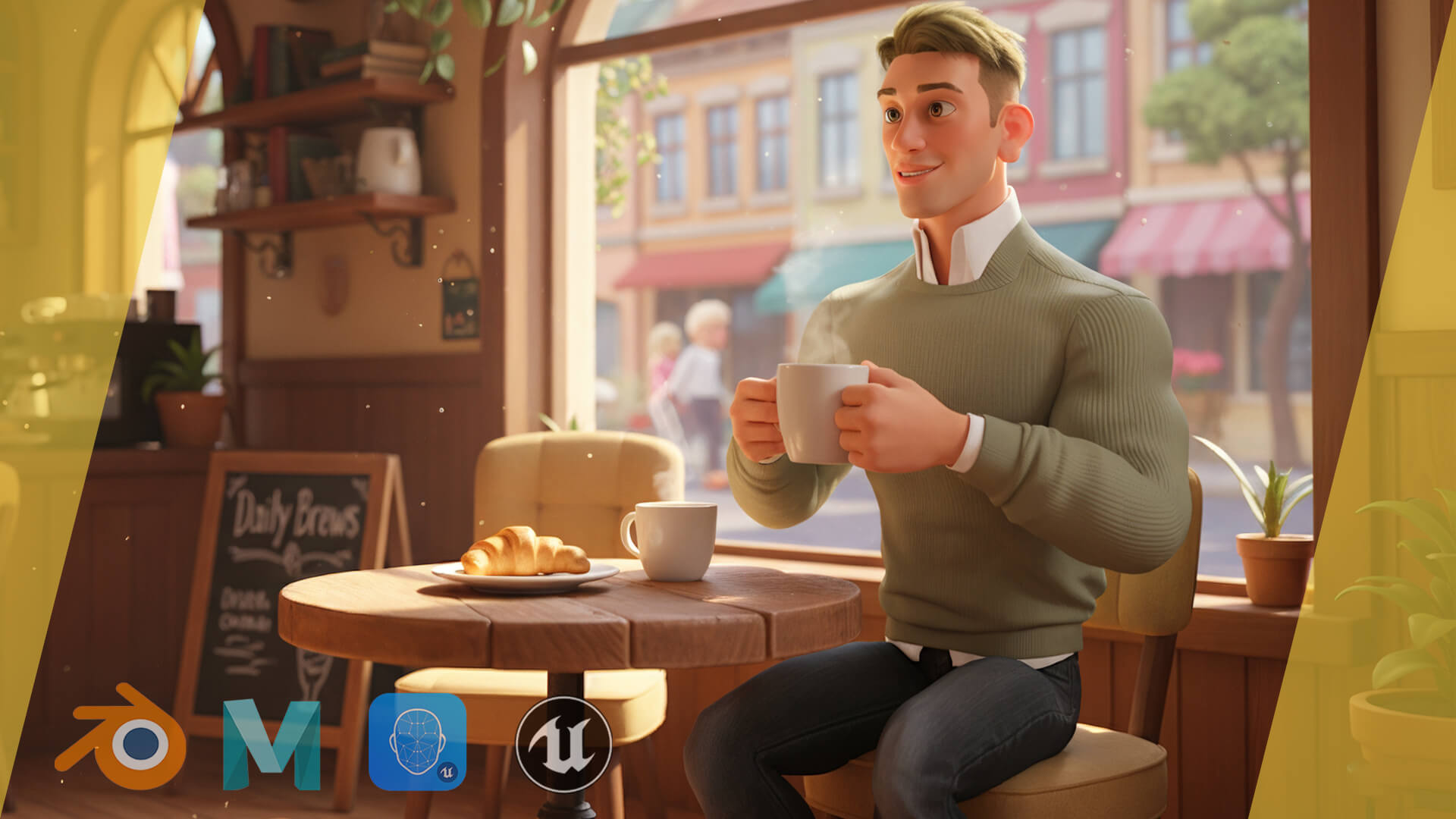 Stylized Classic Cartoon Man - 3D Model by Elegant Mesh 3D